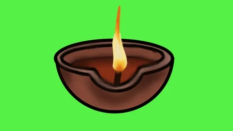 Diwali Diya Isolated Stock Footage ~ Royalty Free Stock Videos | Pond5