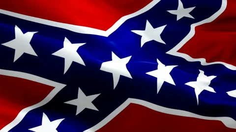 Dixie flag video waving in wind. Realist... | Stock Video | Pond5
