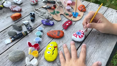 Diy concept. Art project for children. P... | Stock Video | Pond5