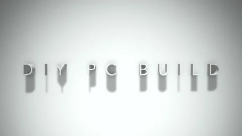 diy pc build 3D title animation white te... | Stock Video | Pond5