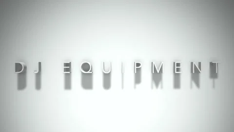 dj equipment 3D title animation white te... | Stock Video | Pond5