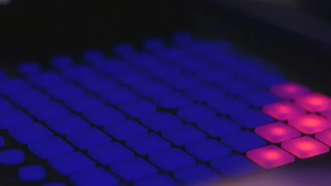 DJ keypad turns on and lights up | Stock Video | Pond5