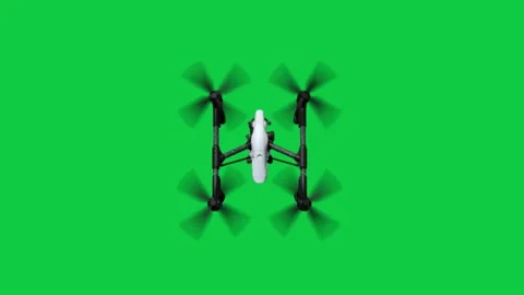 DJI Inspire top view on green screen | Stock Video | Pond5