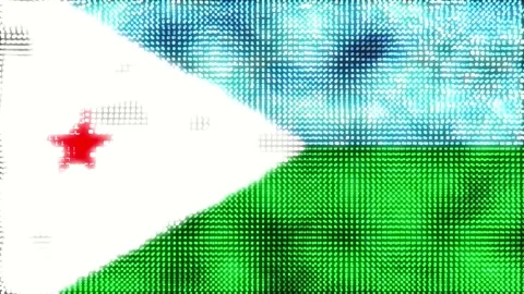 Djibouti digital flag - loop animation | Stock Video | Pond5
