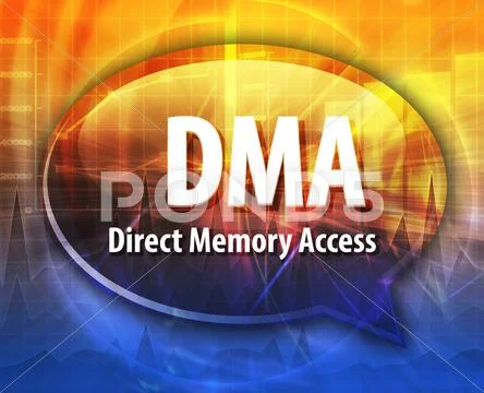 DMA acronym definition speech bubble illustration Illustration #53023044