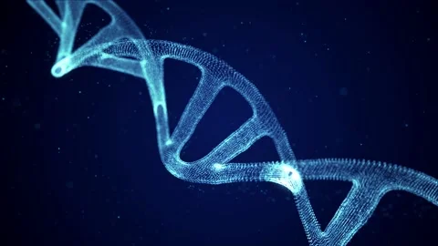 DNA 3D animation on dark background. | Stock Video | Pond5