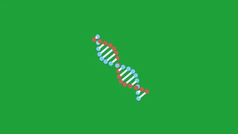 Green Screen Dna Double Helix Structure Animation Dna Double Helix 3D