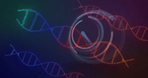DNA and clock animation over gradient ba... | Stock Video | Pond5