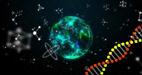 DNA and molecular structure moving over ... | Stock Video | Pond5