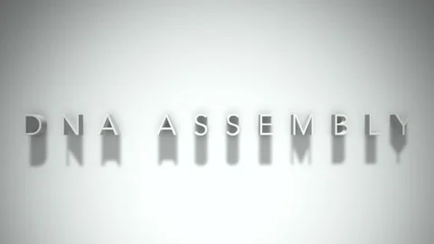 dna assembly 3D title animation white te... | Stock Video | Pond5