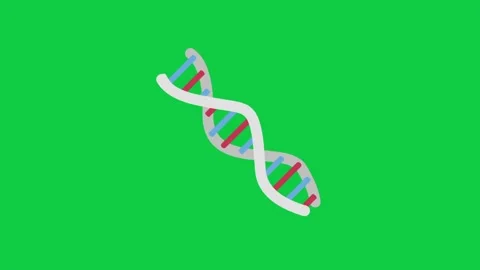 DNA double helix structure on a green sc... | Stock Video | Pond5