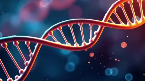 Dna helix enlarged model in bright color... | Stock Video | Pond5