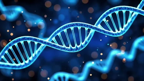 Dna helix enlarged model in bright color... | Stock Video | Pond5