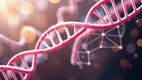Dna helix enlarged model in bright color... | Stock Video | Pond5