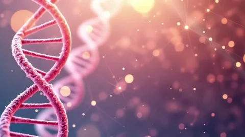 Dna helix enlarged model in bright color... | Stock Video | Pond5