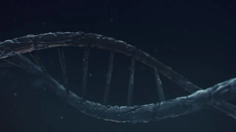 DNA helix in a horizontal 3D animation | Stock Video | Pond5