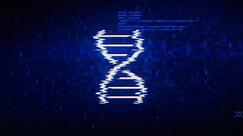 DNA Helix Symbol Digital Pixel Noise Err... | Stock Video | Pond5