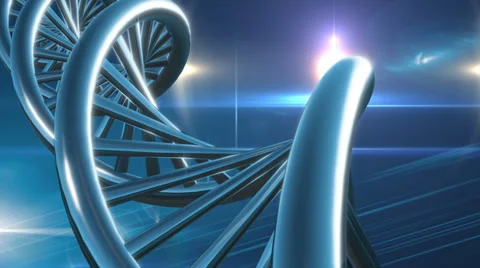 DNA molecular string moving turquoise bl... | Stock Video | Pond5