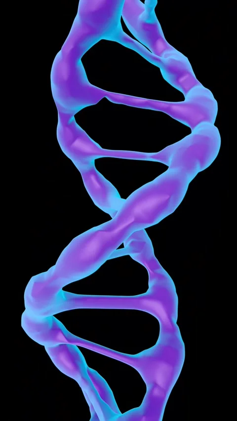DNA molecules animation on a black backg... | Stock Video | Pond5