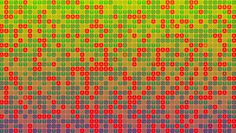 DNA Sequence AGCT Letter Pattern Backgro... | Stock Video | Pond5