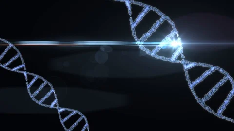 DNA spiral molecule rotating animation b... | Stock Video | Pond5