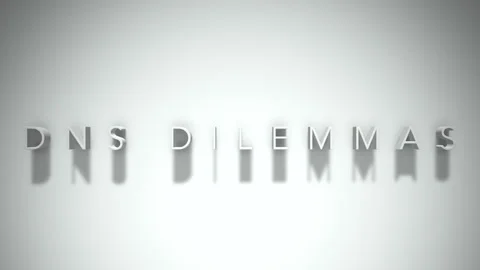 dns dilemmas 3D title animation white te... | Stock Video | Pond5