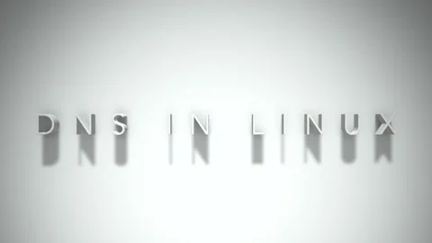 dns in linux 3D title animation white te... | Stock Video | Pond5