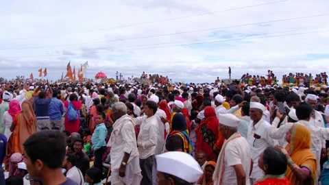 Dnyaneshwar Mauli Ringan, Pandharpur War... | Stock Video | Pond5