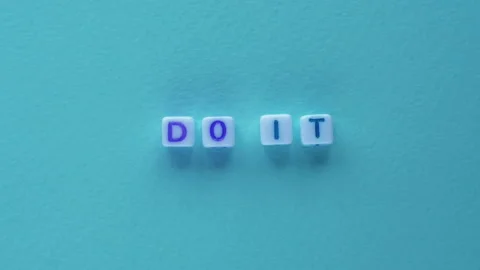do it phrase stop motion animation gif m... | Stock Video | Pond5