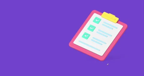 To do list complete notes 3d icon animat... | Stock Video | Pond5