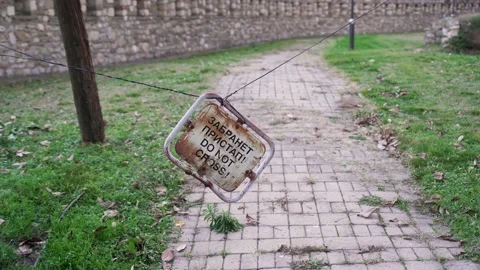 A do not cross sign in the Cyrillic alph... | Stock Video | Pond5
