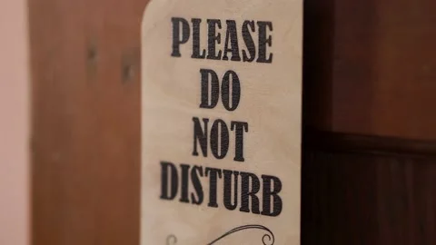 'Do Not Disturb' Sign Hanging Rocking Fr... | Stock Video | Pond5