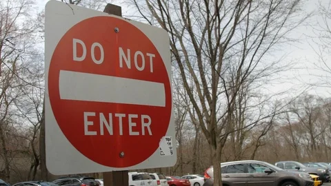Do not enter sign move in slow.mov | Stock Video | Pond5