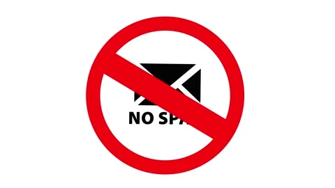 do not spam emails sign animation | Stock Video | Pond5