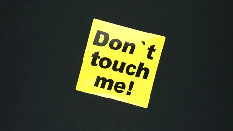 DO NOT TOUCH ME! warning sign word text | Stock Video | Pond5