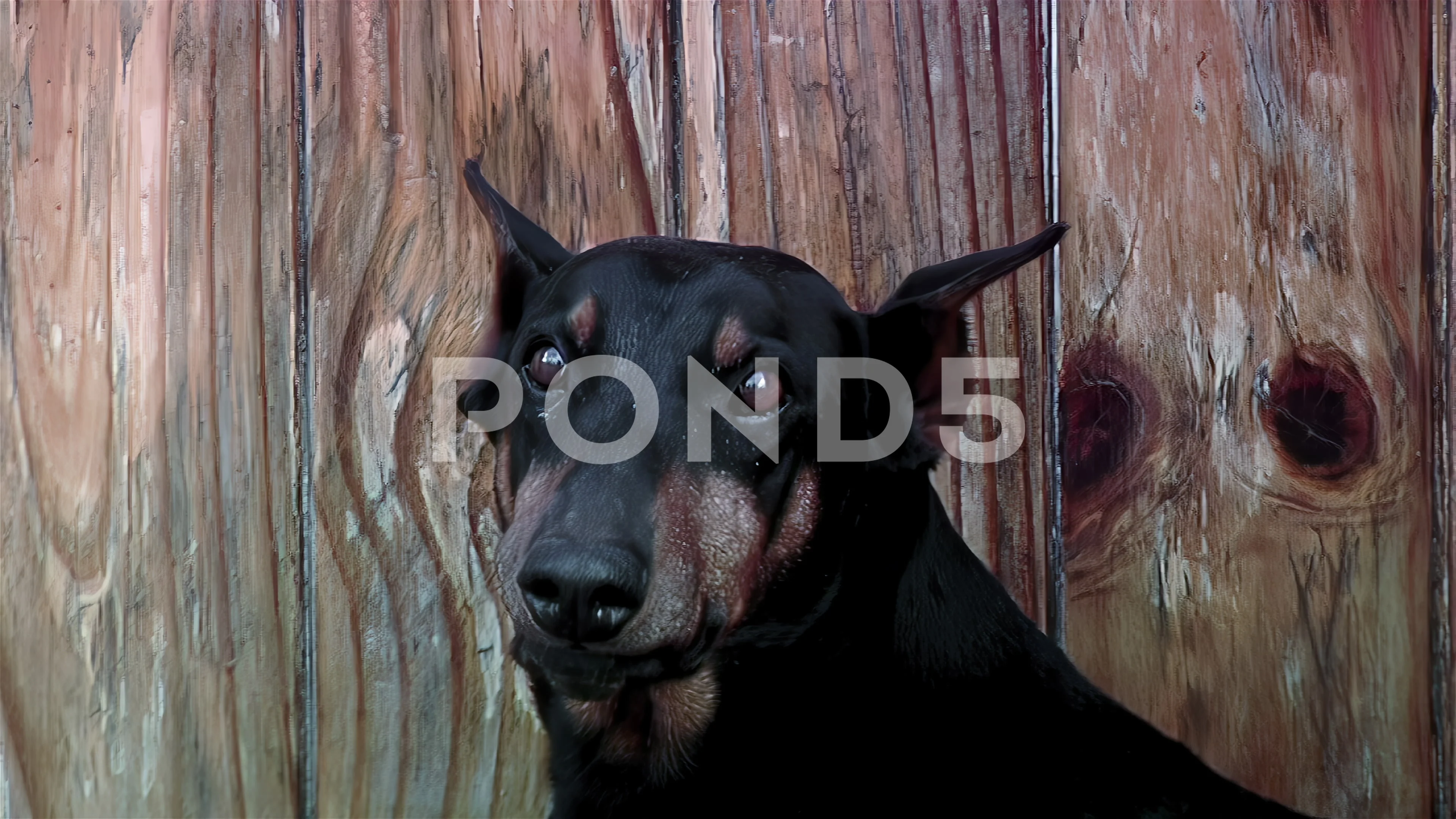 Doberman Pinscher Growling