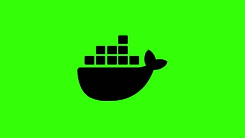 docker black icon animated background | Stock Video | Pond5