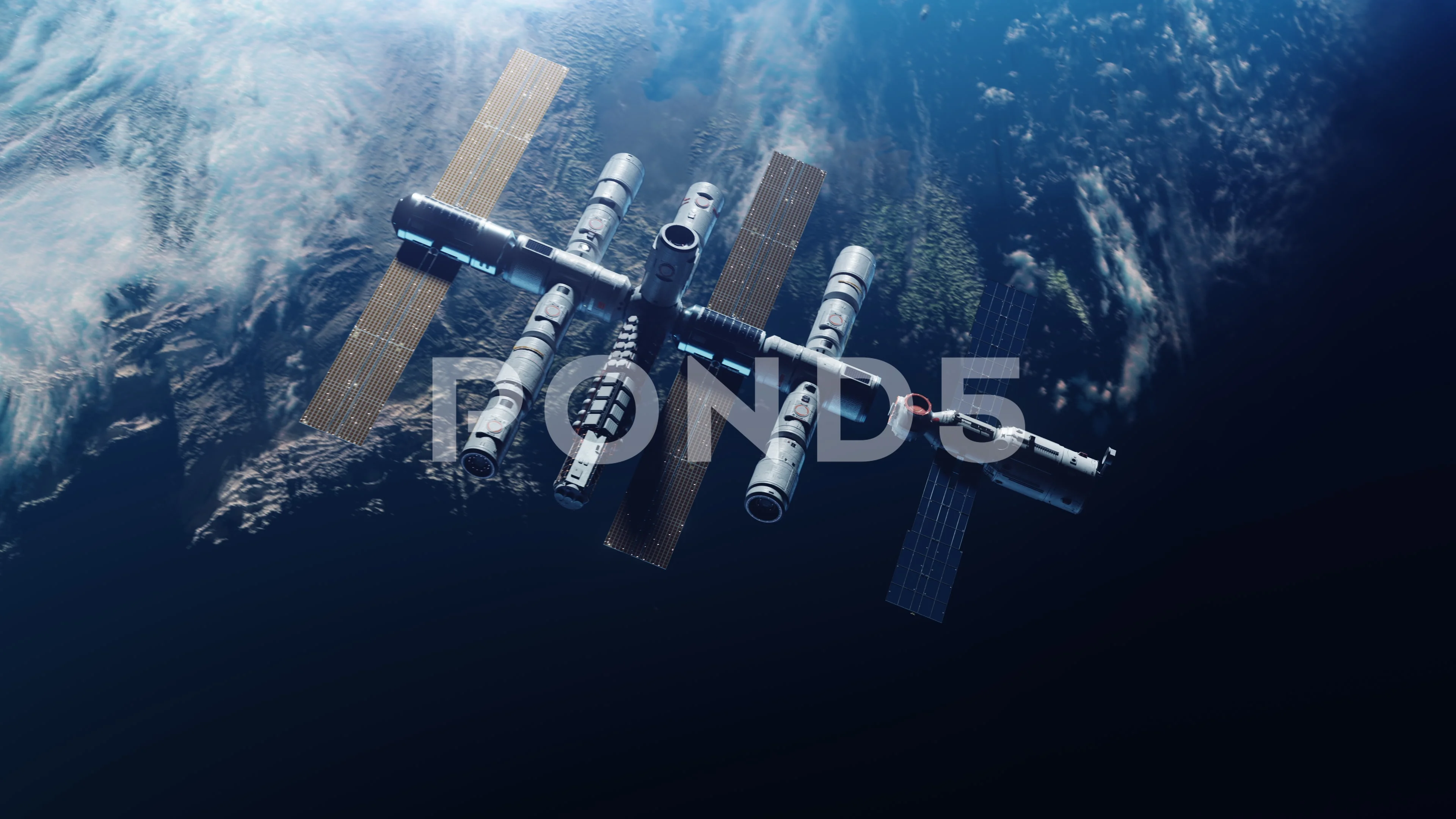 Sci Fi Spaceship Orbital Docking Station