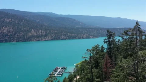 Dockside Haven: Aerial View of Marina on... | Stock Video | Pond5