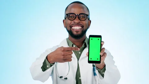 Doctor, face or green screen of smartpho... | Stock Video | Pond5