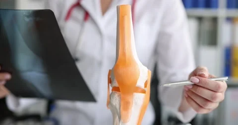 Doctor holds x-ray of leg with osteoarth... | Stock Video | Pond5