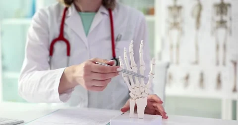 Doctor rheumatologist showing structure ... | Stock Video | Pond5