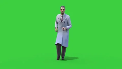 Doctor Scientist Green Screen Runcycle L... | Stock Video | Pond5