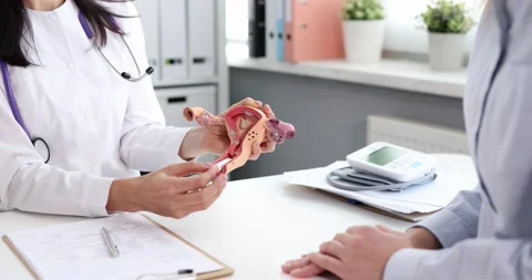 Doctor showing to patient how to insert ... | Stock Video | Pond5
