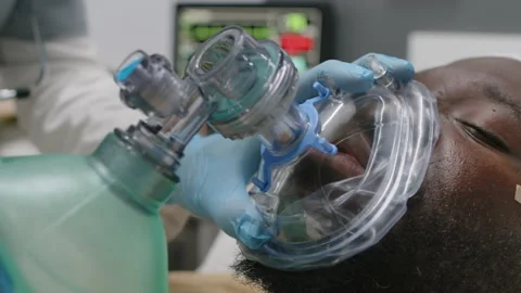 Doctor Using Bag Valve Mask For CPR | Stock Video | Pond5