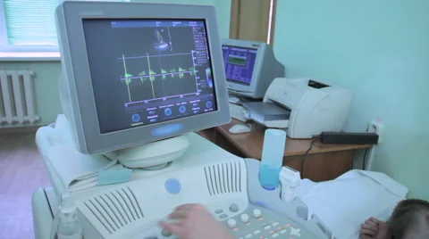 Doctor using the ECHO Echocardiography d... | Stock Video | Pond5