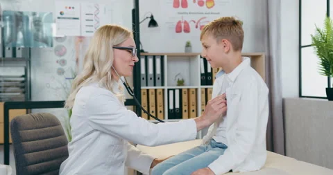 Doctor visit concept where good-looking ... | Stock Video | Pond5