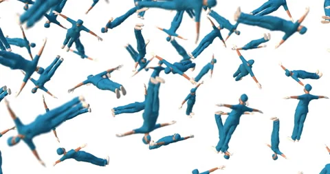 Doctors falling slow motion animation | Stock Video | Pond5