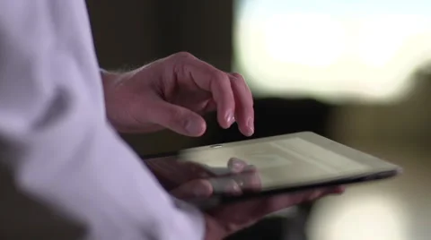 Hand Touching Ipad Stock Footage ~ Royalty Free Stock Videos | Pond5