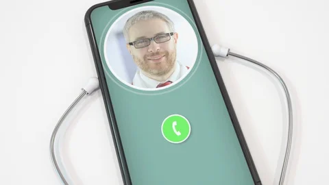 Doctor's video call on the phone and ste... | Stock Video | Pond5